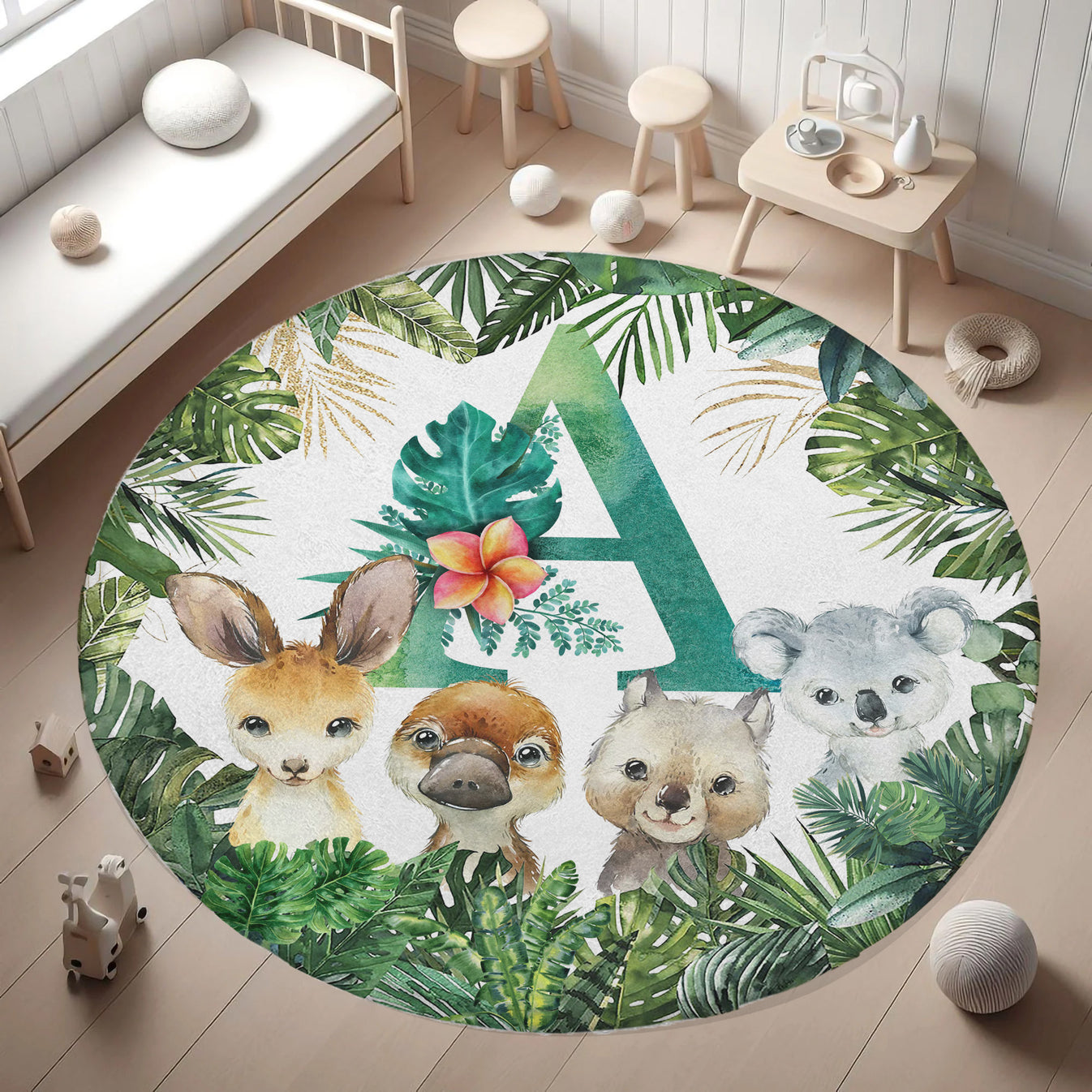 Australian Animals Round Rug – hugtorugs